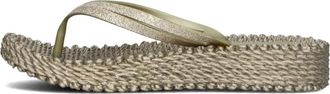 Ilse Jacobsen Goldene Glitzer Plateau Sandalen Cheerful13 - - Shoes - Damen - Gelb - 42 EU