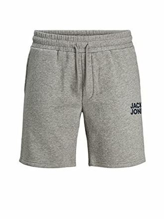 Jack & Jones Jjinewsoft Sweat GMS Short pour Homme, Gris Clair chin&eacute;, XXXL