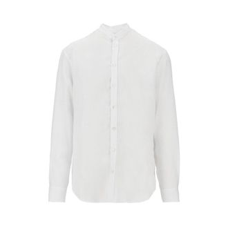 Emporio Armani Guru collar linen shirt Man XXL