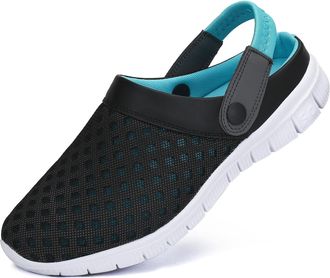 Saguaro Clogs Hausschuhe Herren Damen Mesh Atmungsaktiv Pantoletten Leicht Freizeit Sommer Sandalen Flach rutschfeste Garten Strand Schuhe f&uuml;r M&auml;nner Frauen, 