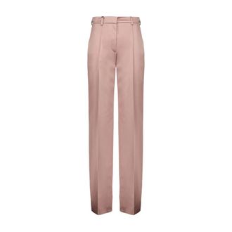 Balmain Rosa Satin Straight-Leg Hose - - Trousers - Damen - Rosa - S