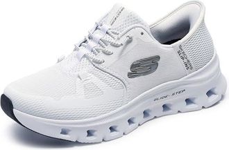 Skechers Femme Glide-Step Pro Racine Accueil Chaussures-Femme Baskets-Basses, White Mesh Silver Trim, 38 EU