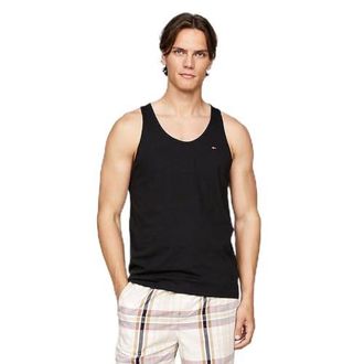 Tommy Hilfiger Débardeurs Lot de 3 Homme Col Ras-du-Cou, Noir (Black/Black/Black), XL