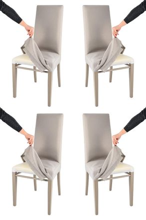 Tommychairs Tommychairs - 4er Set gepolsterte Stühle JAZZ mit herausnehmbarem Bezug Struktur aus lackiertem Buchenholz Farbe Cappuccino, gepolstert und mit heraus