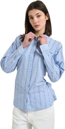 Pinko Pinko, Femme, Blouses et Chemises, Bleu, Taille: 38 FR Carley Shirt
