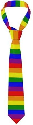 Generic Cravate Pour Hommes Drapeau Rainbow Fine Tie Classique Cravate Pour Affaires Mariage Travail