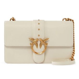 Pinko Love One Classic Cl Veau Se, Sac Femme, Taille Unique, Z14q_Blanc Soie-antique Gold, Taille unique