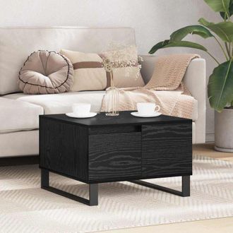 vidaXL vidaXL Table basse Ch&ecirc;ne noir 55 x 55 x 36,5 cm Bois ding&eacute;nierie