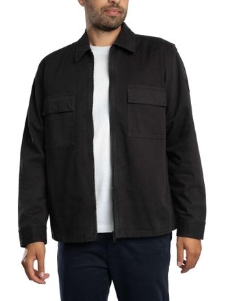 HUGO BOSS Lorum Zip Overshirt, Schwarz