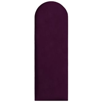 MG Design Wandpaneele 90x30 cm gepolstert - f&uuml;r sehr einfache Selbstmontage, aus Velourstoff, mit weicher F&uuml;llung, Dunkelviolette farbe - Kopfteil als Dekoratio