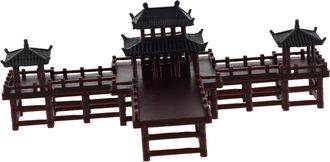 Cabilock Miniatur Chinesischer Pavillon Aquarium Dekoration Antikes Architekturmodell Bonsai Landschaftsfigur Platzsparende Zen Garten Statue f&uuml;r Fischbecken u