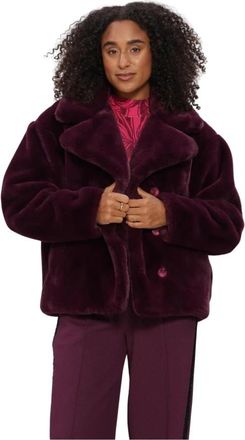 Pom Amsterdam Cleo Mantel - - Jackets - Damen - Lila - XS
