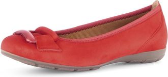Gabor Damen Klassische Ballerinas, Frauen Flats,Slipper,Ballerina-Schuhe,Ballett-Schuhe,Ballet-Flats,flach,Ausgehschuhe,fire/Rosso,39 EU / 6 UK