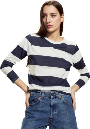 Cynthia Rowley Femme, Tops, Bleu, Taille: 42 FR Tee-shirt quotidien &agrave; manches longues