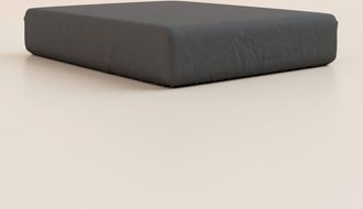 Tediber Drap housse 140x200 cm en lin lav&eacute; - Gris - Grand Ours Tediber
