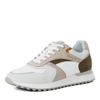 Marco Tozzi Sneaker MARCO TOZZI, Herren, Gr. 43, wei&szlig; kombiniert, Leder, kontrastfarbene Details, Schuhe Sneaker, Freizeitschuh, Halbschuh, Schn&uuml;rschuh mit Kontra