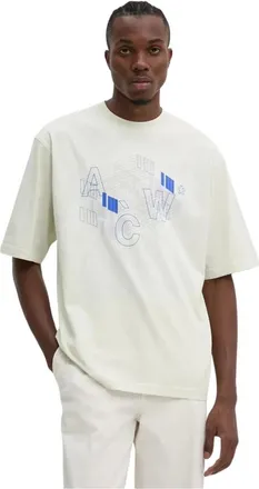 A-Cold-Wall* A-Cold-Wall, Homme, Tops, Blanc, Taille: S T-shirt Sch&eacute;ma