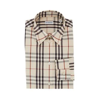 Burberry Check cotton shirt Woman 6