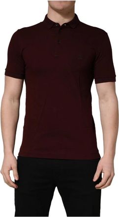 Dolce & Gabbana Homme, Tops, Brun, Taille: S Polo &agrave; manches courtes