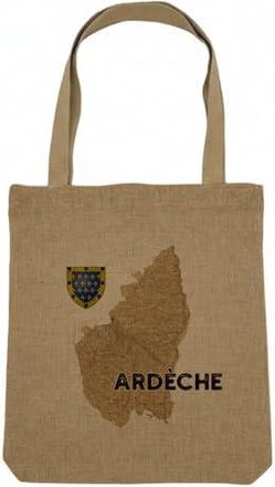Fabulous Sac Shopping Tote Bag Aspect Lin - Ard&egrave;che 07 Departement Privas Carte Ancienne Rh&ocirc;ne Alpes - Sac de Courses Toile Epaisse 360g Beige Naturel Cabas Po