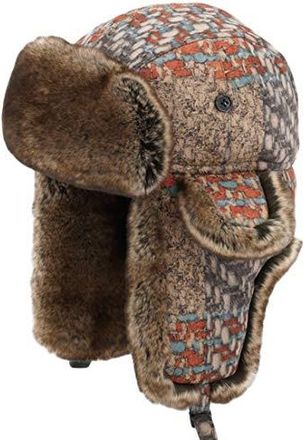 Insun Unisex Chapka Chaud Chapeau de Trappeur en Fausse Fourrure Ushanka Chapeau de Chasse Russe Multicolore XL