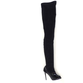Stella McCartney Runway Thigh High Black Boots Size 35