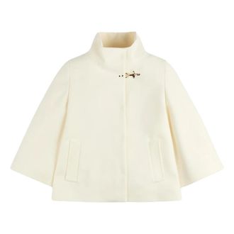 Fay Gef&uuml;tterter Umhang mit Hakenverschluss - - Jackets - Damen - Wei&szlig; - XS