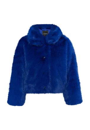 Faina Faux Fur Blouson Damen K&Ouml;NIGSBLAU