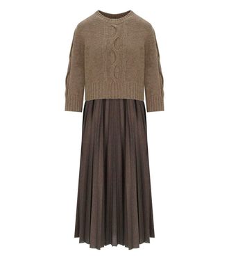 Weekend by Max Mara ROBE AVEC MAILLE CALCO BEIGE MAX MARA WEEKEND
