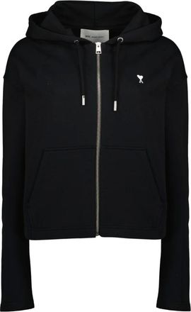 Ami Femme, Sweatshirts et sweats &agrave; capuche, Noir, Taille: 40 FR Ami de Coeur Zipped Sweat &agrave; capuche
