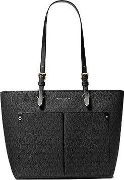 Michael Kors Jet Sest Travel Sac fourre-tout double poche Taille M, Black Sig, Medium