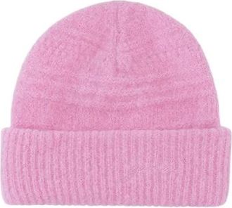 Ganni Femme, Accessoires, Rose, Taille: ONE Size Soft Wool Beanie