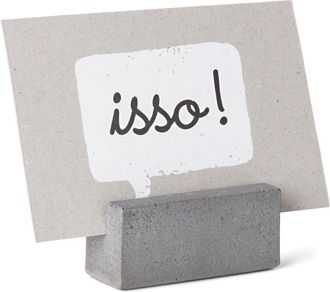 Korn Produkte Bilderhalter, Kartenhalter aus hochwertigem Beton / 5er Set, stilvolles wie zweckdienliches Wohn- oder Büroaccessoire