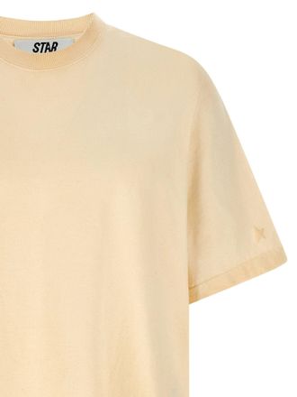 Golden Goose Logo-Printed Cotton T-shirt - Cream