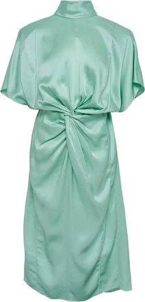 Stella McCartney robe mi-longue à détail torsadé - Vert