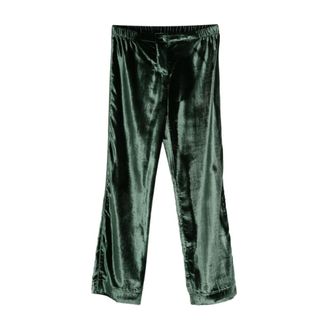F.R.S. For Restless Sleepers Gr&uuml;ne Samt Elastische Taille Hose - - Trousers - Damen - Gr&uuml;n - S