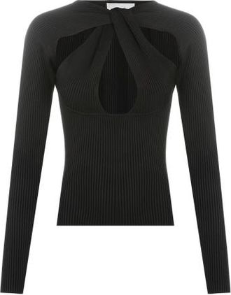Coperni Pull Criss-cross en maille c&ocirc;tel&eacute;e