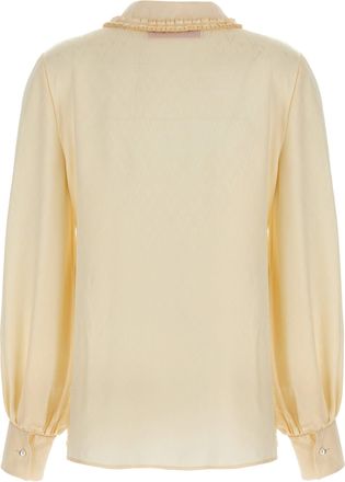Valentino Garavani Toute La V Jacquard Blouse - Cream