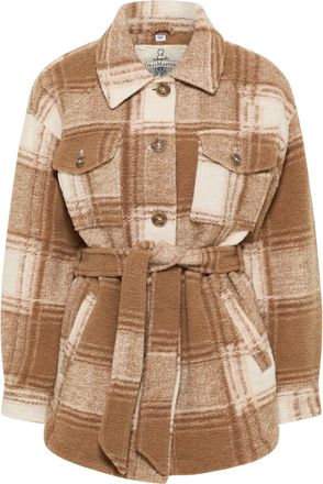 Dreimaster Dreimaster &Uuml;bergangsjacke im Karo-Muster Damen Kariert Beige Braun