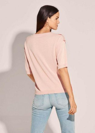Madeleine Strickpullover Feinstrickpullover mit Bl&uuml;tenprint Florales Design und moderner V-Ausschnitt als Hingucker