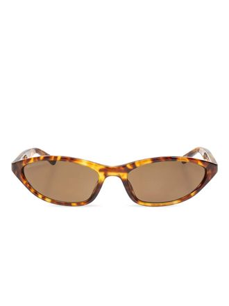 Balenciaga lunettes de soleil Blade - Marron