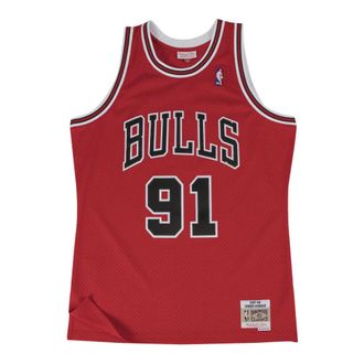 Mitchell & Ness Homme, Sport, Rouge, Taille: XL Chicago Bulls Dennis Rodman Jersey 1997-98