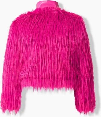 Ulla Popken Outdoorjacke Fellimitat-Jacke Classic Fit Lederoptik-Details