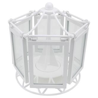 Amosfun 1 Set Hochzeits-Bilderrahmen Spieluhr Karussell Fotorahmen Halter Kreative Drehbare Musik Bilderrahmen Home Dekoration (Wei&szlig;)