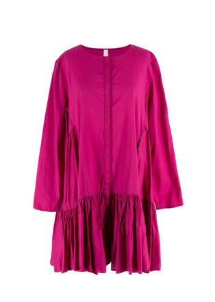 Merlette Pink Tiered Pleated Dress Size M