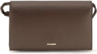 Jil Sander Kartenetui aus Leder - - Bags - Damen - Braun - ONE SIZE