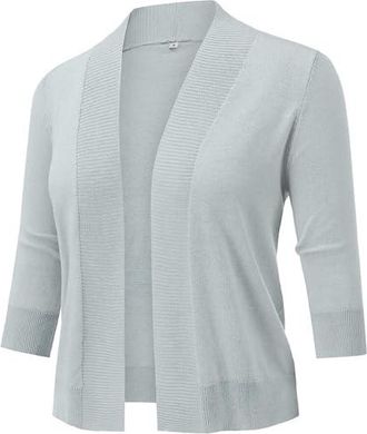 Generic 2026 Vestes pour femmes pour lautomne et lhiver pulls tricot&eacute;s cardigans &eacute;l&eacute;gants polyvalents, gris, XXL