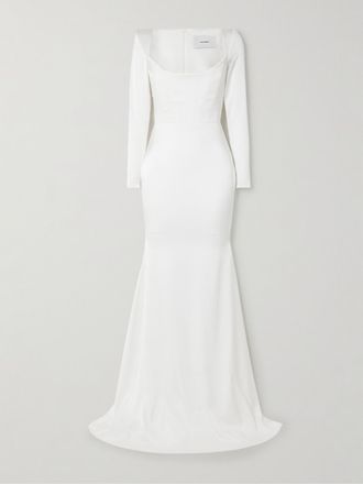 Alex Perry Robe Aus Gl&auml;nzendem Cr&ecirc;pe - Wei&szlig;