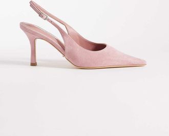 Tony Bianco Samar - Chaussures &agrave; talon en daim avec bride arri&egrave;re - Rose