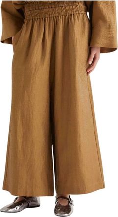 Meimeij Femme, Pantalons, Brun, Taille: 46 FR Pantalon Droit Court